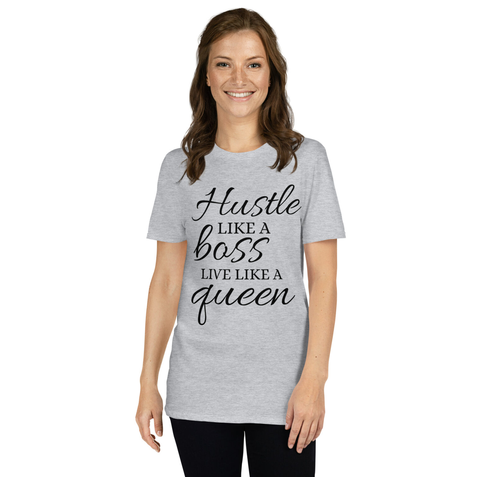 Hustle Like A BOSS Live Like A Queen T-Shirt - Design Custom T Shirts